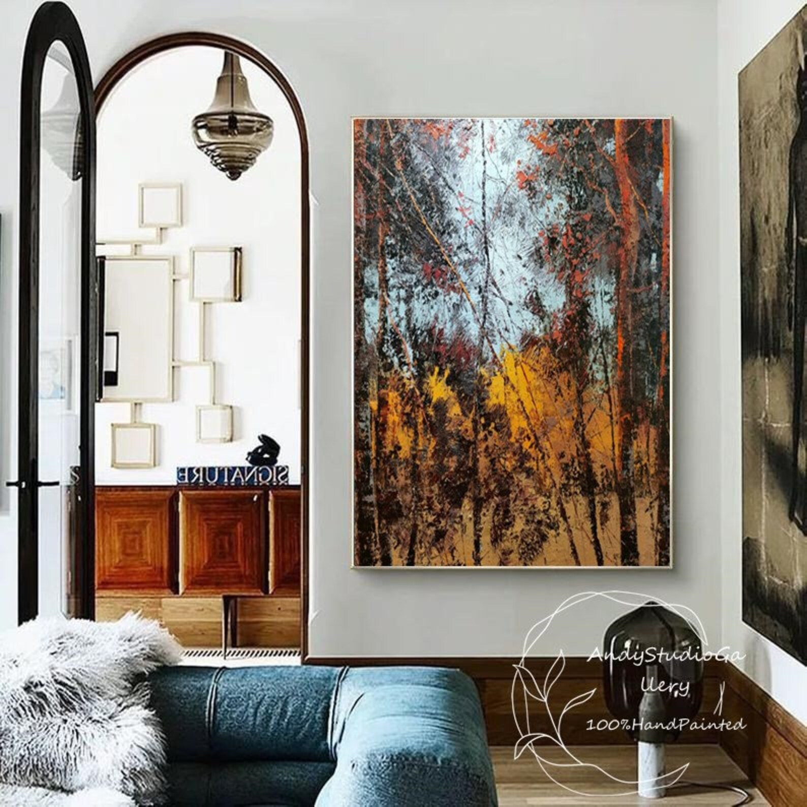 Large Poplar Tree Paintinghand Painted Trees Artworkspoplars - Etsy