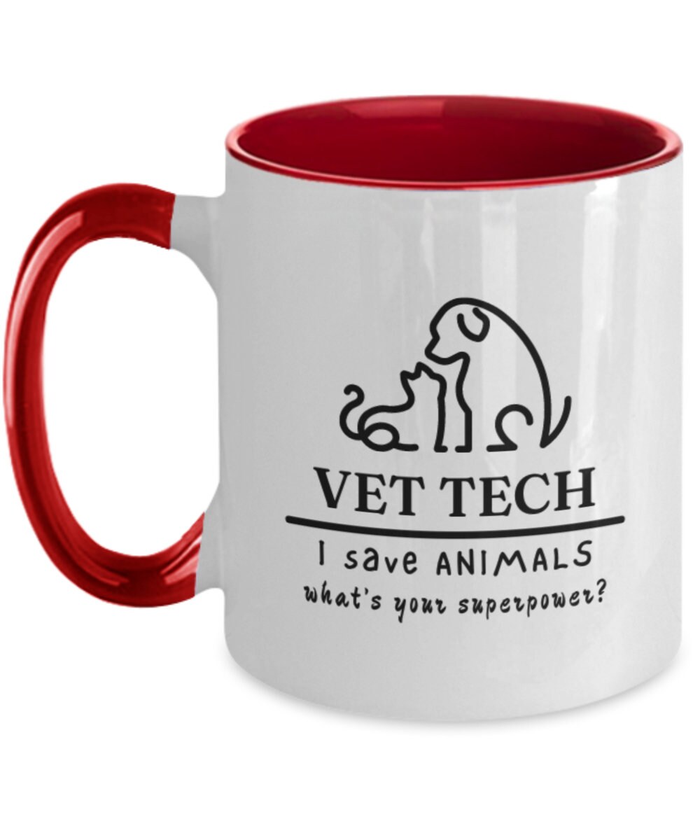 I Save Animals Coffee Mug, Veterinarian Gift, Vet Tech Gift, Dog ...