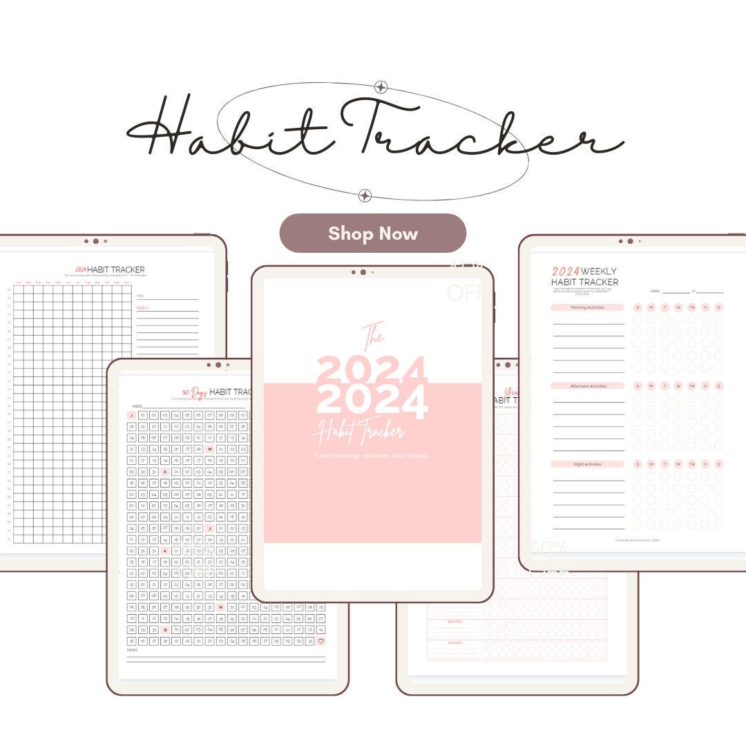 Habit Tracker Template 2024 Habit Tracker Printable Goal - Etsy