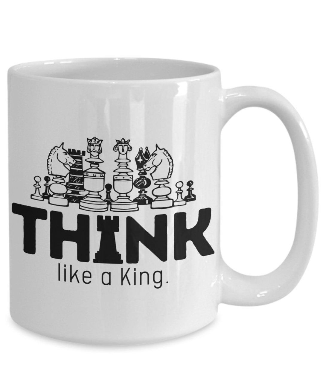 Chess Mug Chess Gambit Gift Idea Black Ceramic Coffee Mug - Etsy