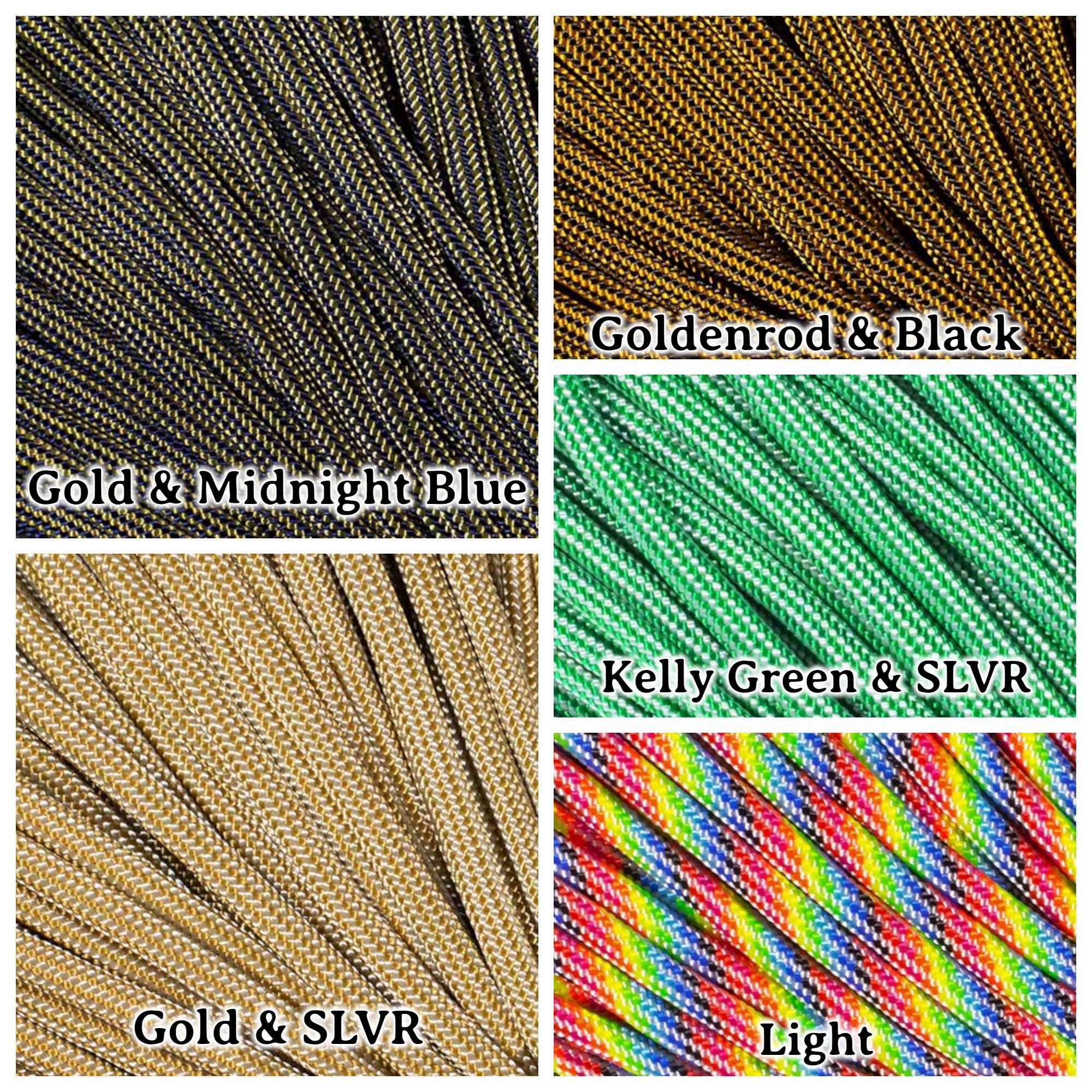 Colorful Striped Paracord – 550, Type III, 7 Strand Core – Paracord ...