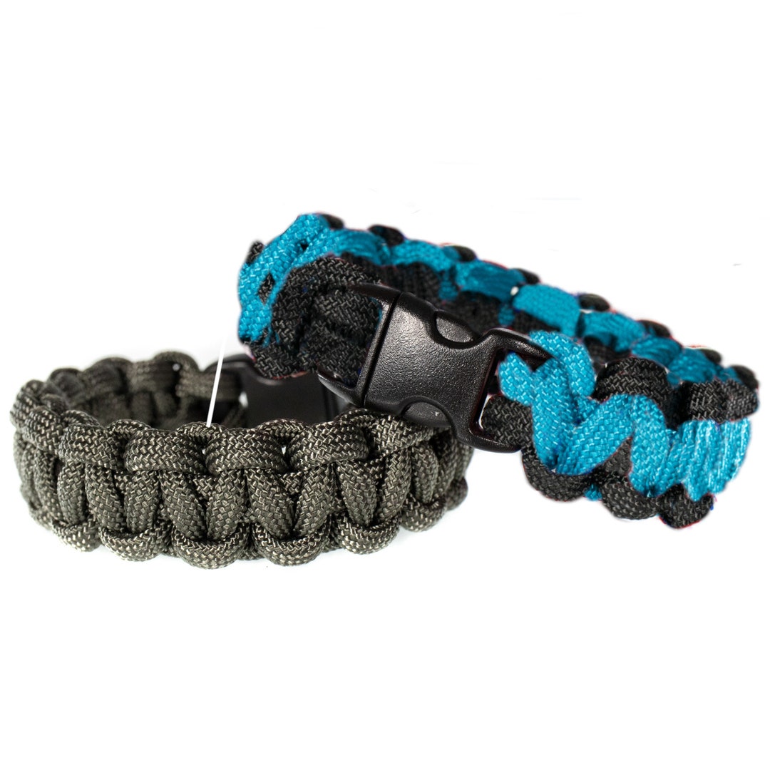 Custom Paracord Bracelets – Cobra Weave Two Colors – 550 Colorful Cord ...