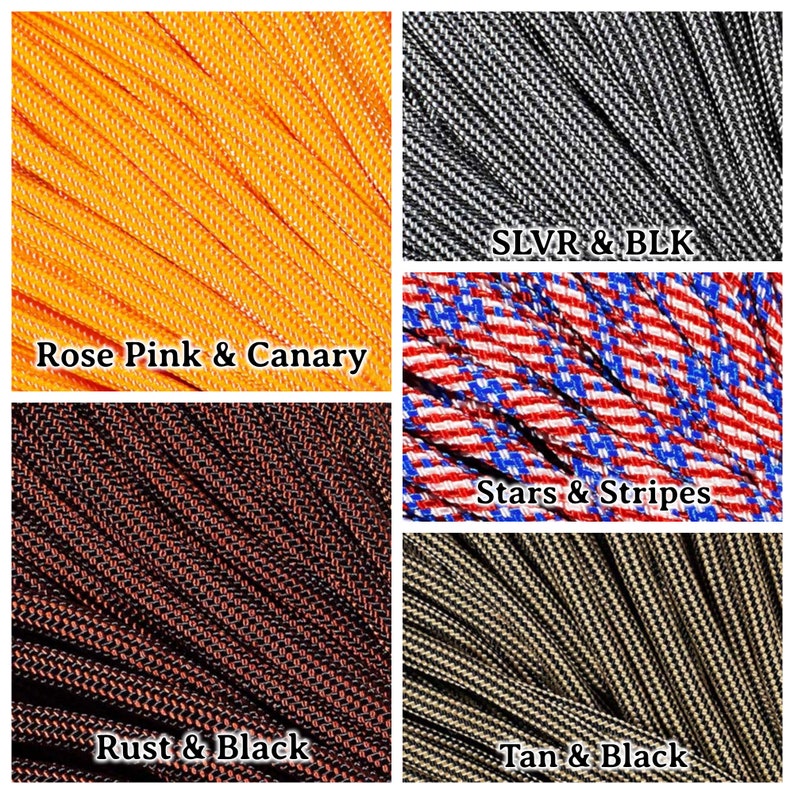 Colorful Striped Paracord 550 Type III 7 Strand Core - Etsy