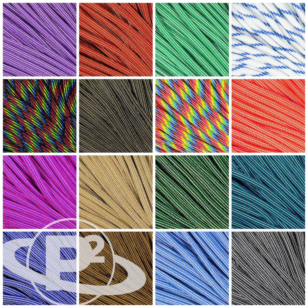 Colorful Striped Paracord – 550, Type III, 7 Strand Core – Paracord ...
