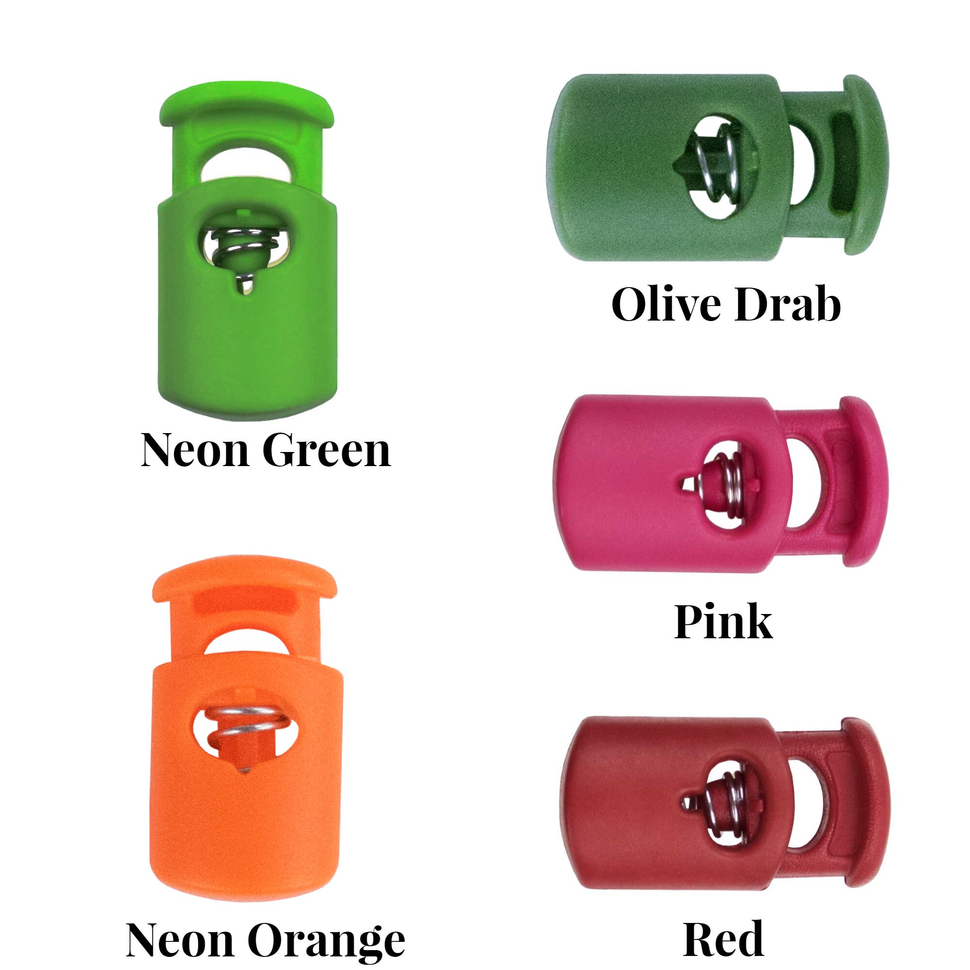 Oval Cord Locks Various Colored Cord Toggles Spring Stop | Etsy