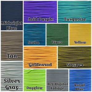 1/8” Shock Cord – 3mm Colored Elastic Cord – Various Lengths – Heavy ...