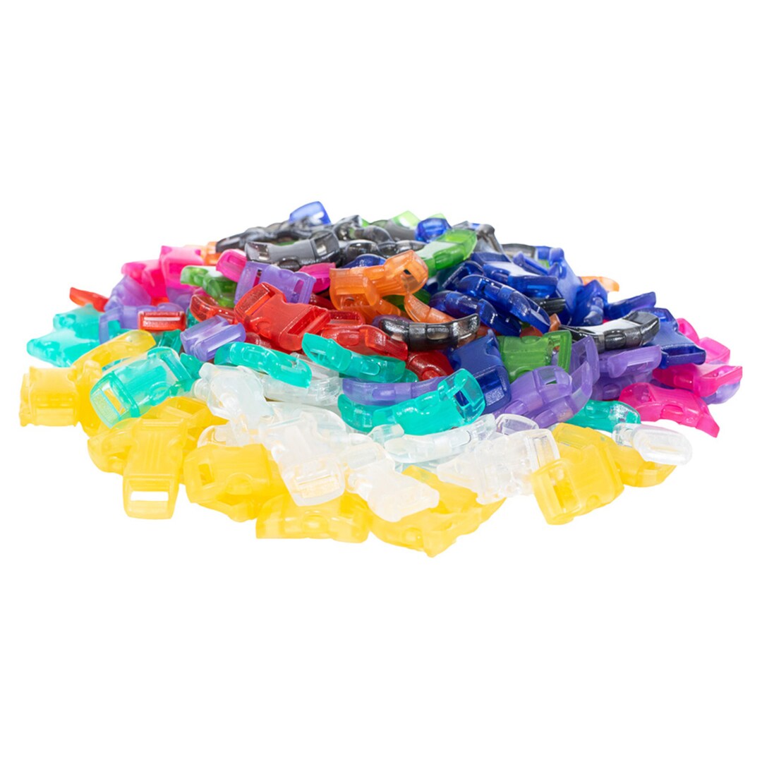 3/8-inch Clear Colored Contoured Buckles – Paracord Jewelry Making ...