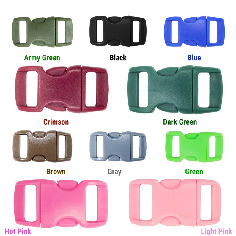 3/8-inch Contoured Buckles Solid Colored Multiple to - Etsy
