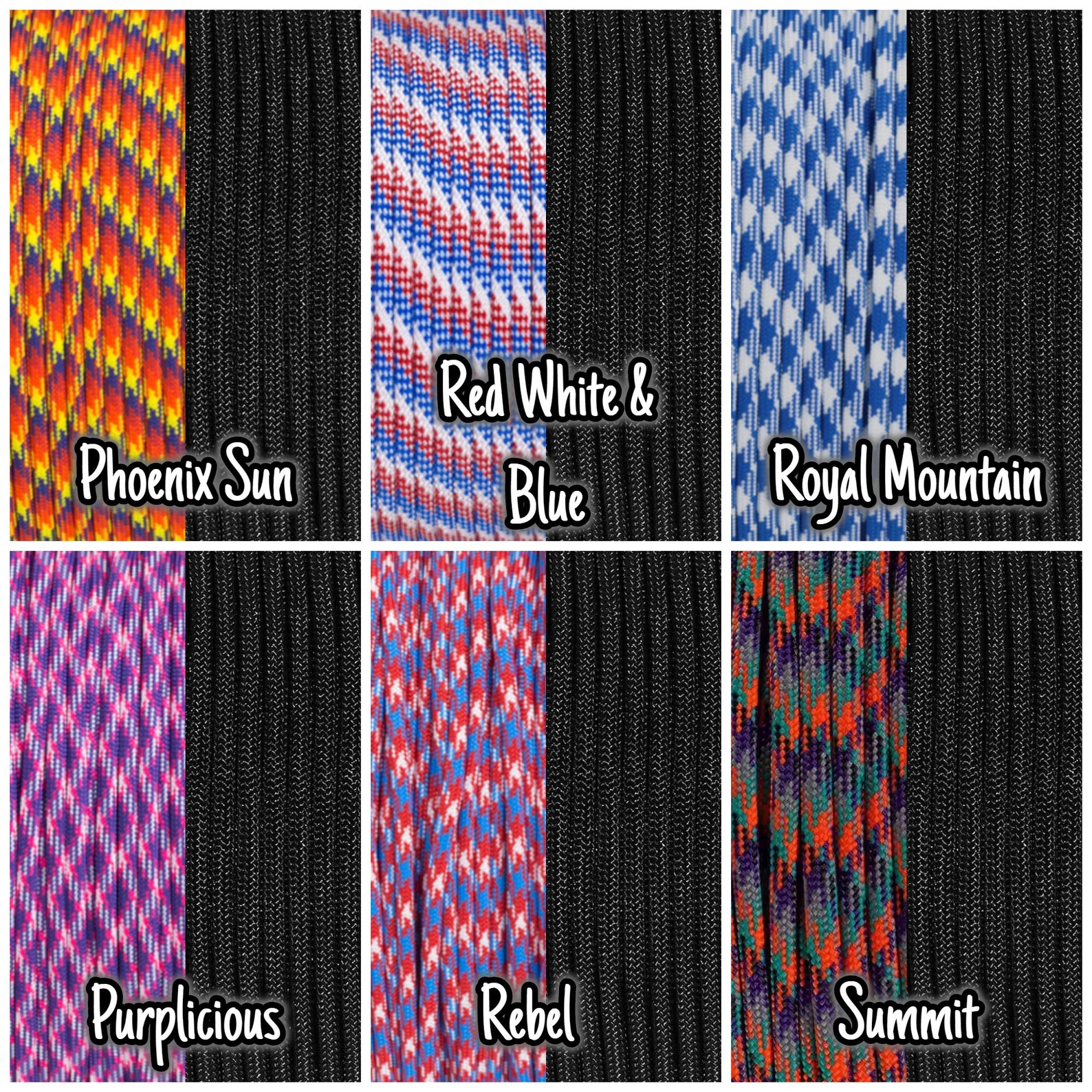 Two Color Paracord Bracelets – Custom Cobra Weave Bracelet – 550 Cord ...