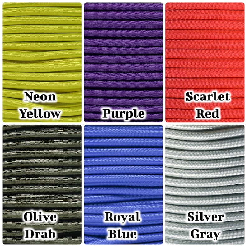1/4 Shock Cord Soft Bungee Craft Cord Indoor & Outdoor - Etsy