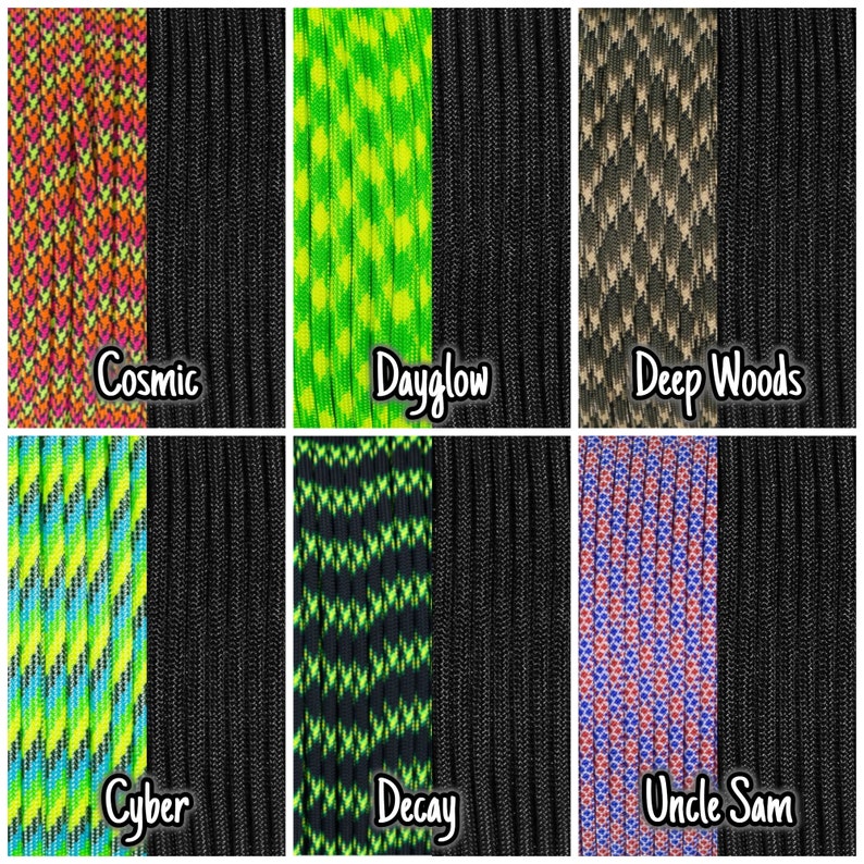 Two Color Paracord Bracelets – Custom Cobra Weave Bracelet – 550 Cord ...