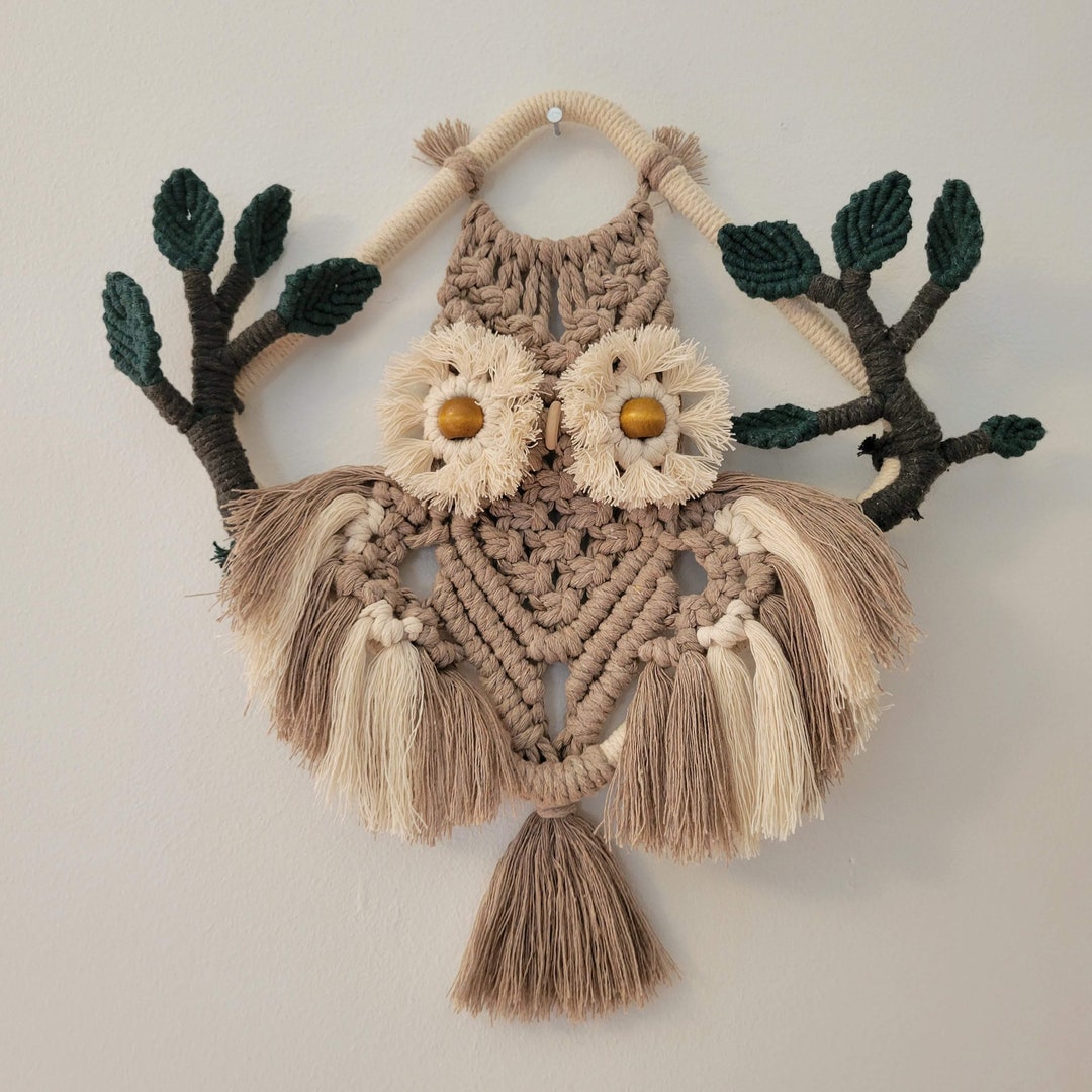 Macrame Owl Wall Hanging - Etsy
