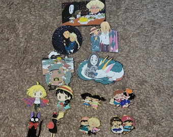 Studio Ghibli Inspired Kawaii Anime Pins - Etsy