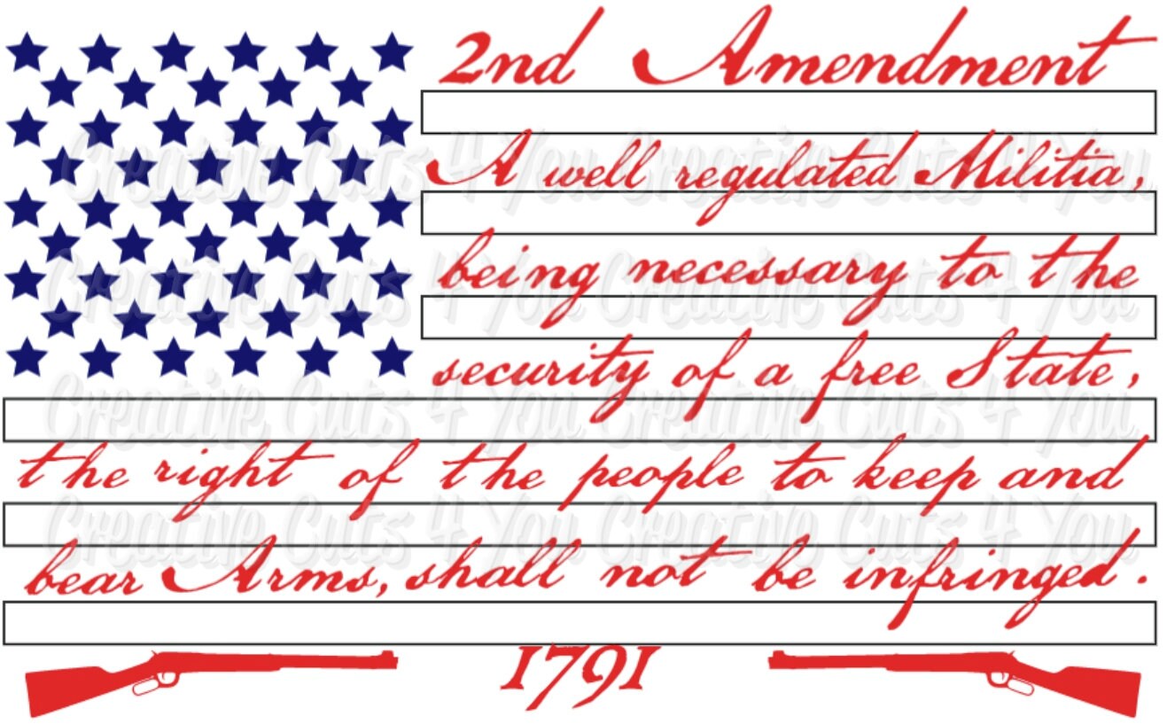 2nd Amendment Flag Color Png Jpg Instant Download - Etsy