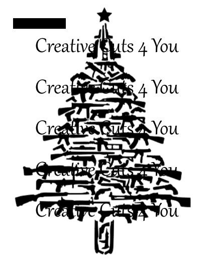 Gun Christmas Tree SVG PNG Download / Gun Ornament Download - Etsy