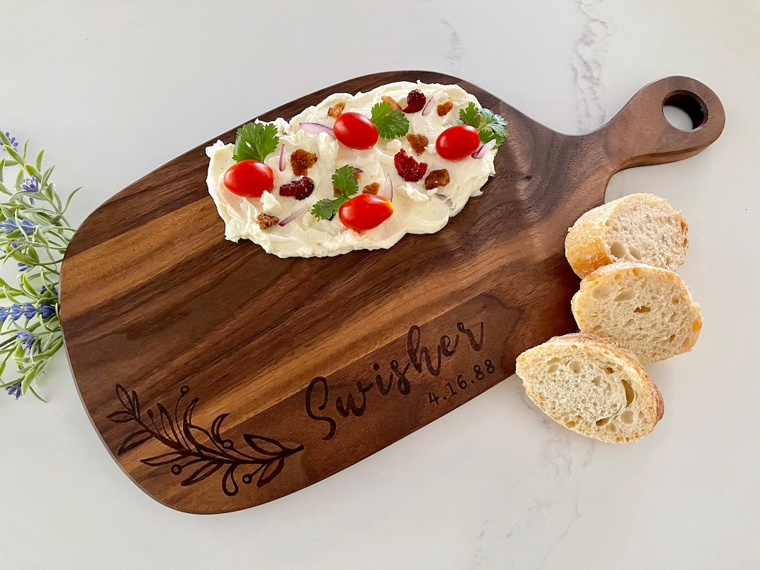 Personalized Butter Board, Walnut Butter Board With Handle, Cutting Board With Name, Butter ...