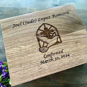 Personalized First Communion Keepsake Box: Wood Memory Box, Baptism ...