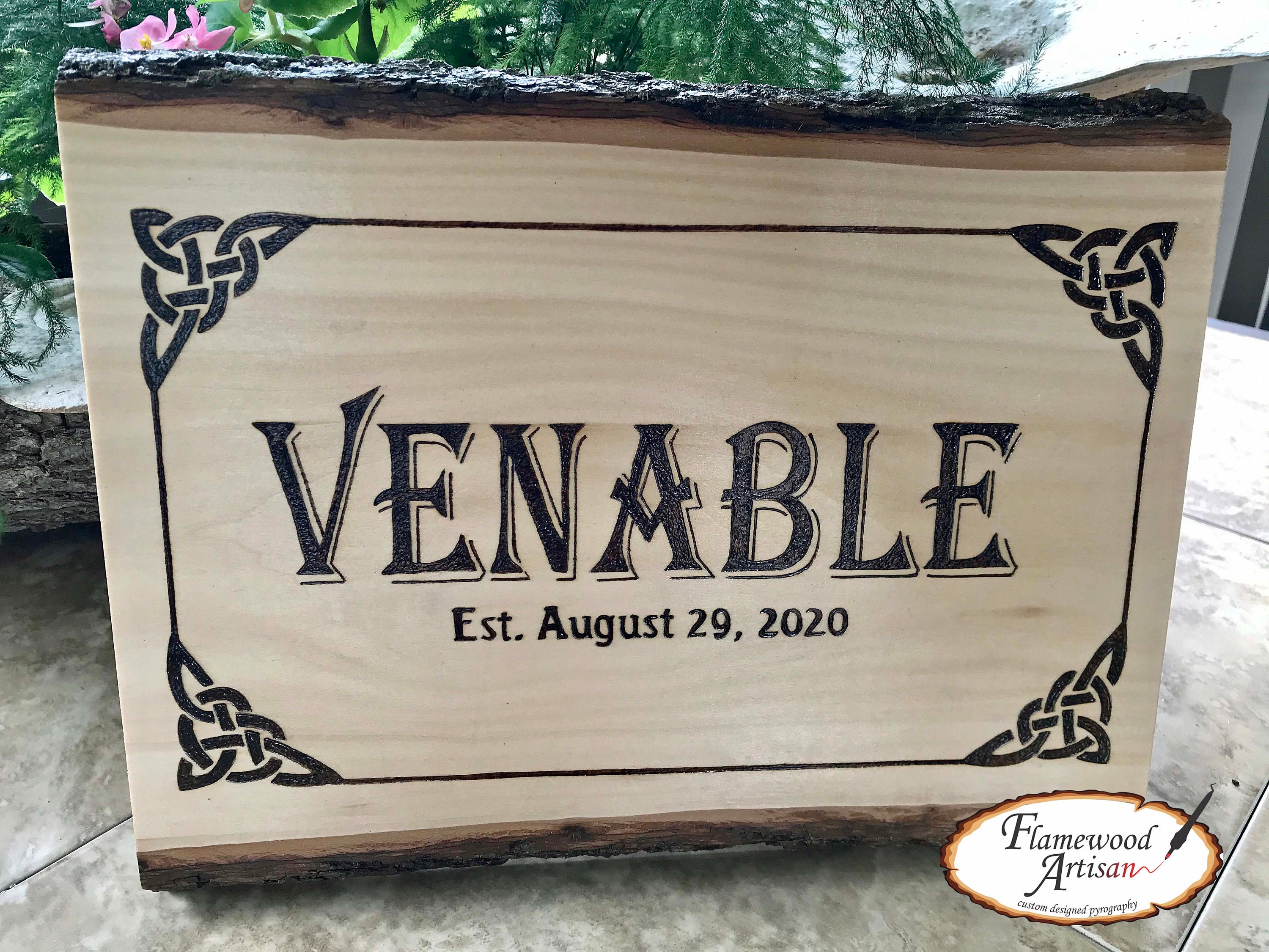 Personalized Name Wood Burn Sign Custom Pyrography | Etsy
