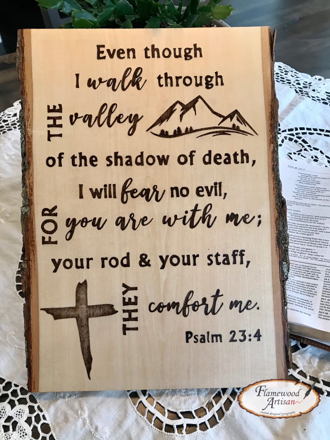 Custom Bible Verse Sign Wood Burn, Christian Scripture Sign ...