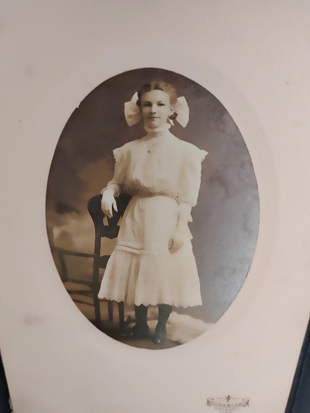 Antique Collodion Photo: Young Girl, Cincinnati Studio, 1880s - Etsy