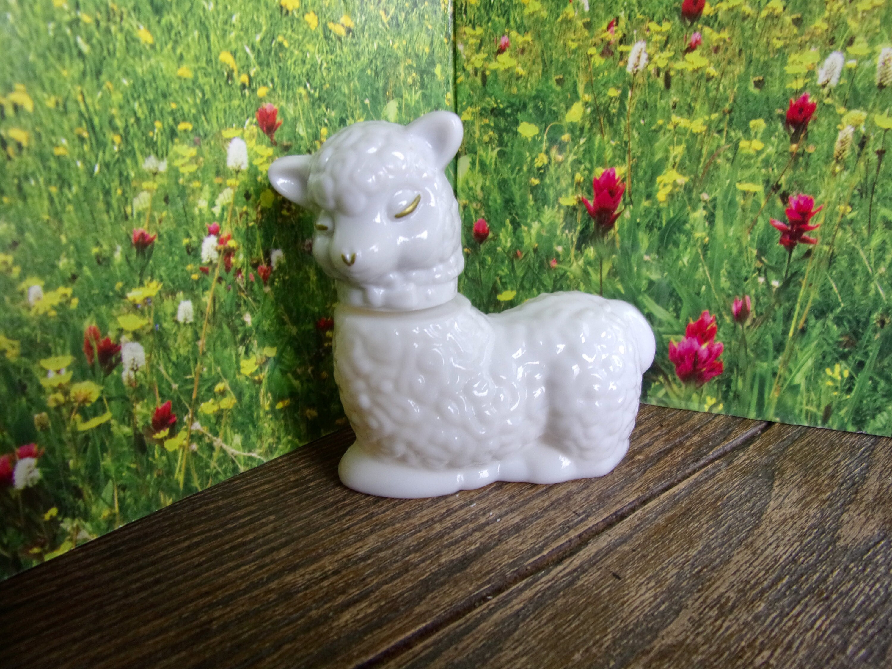 Vintage Milk-glass Lamb Perfume Bottle - Etsy