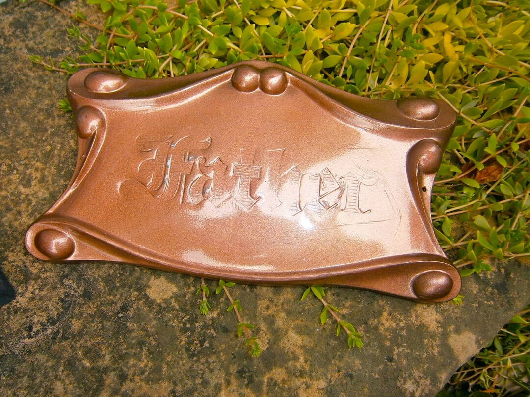 Vintage Coffin/casket Plaque Father - Etsy