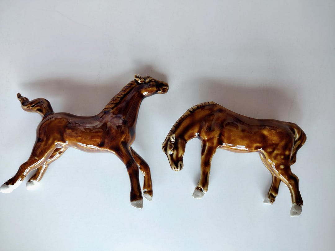 Chinese Swatow Style Horse Figurines - Etsy