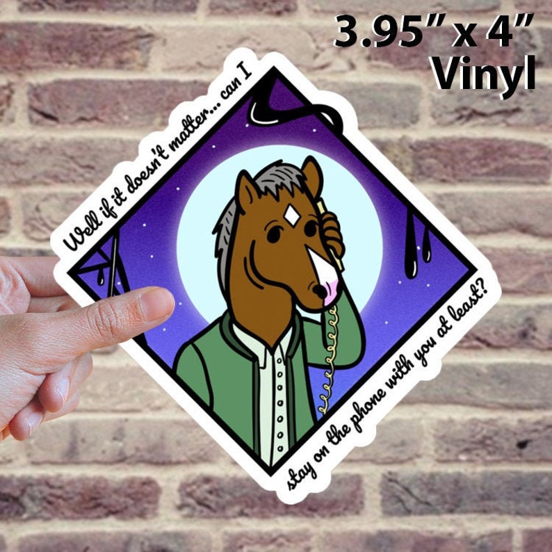 Bojack Horseman Sticker Vinyl Matte Weatherproof - Etsy