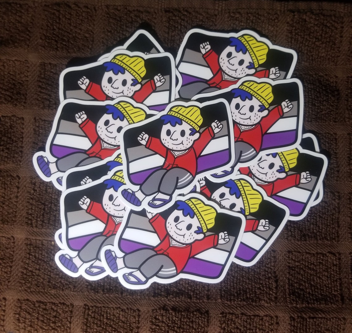 Bojack Horseman Todd Asexual Ace Flag Sticker Vinyl Matte Weatherproof ...