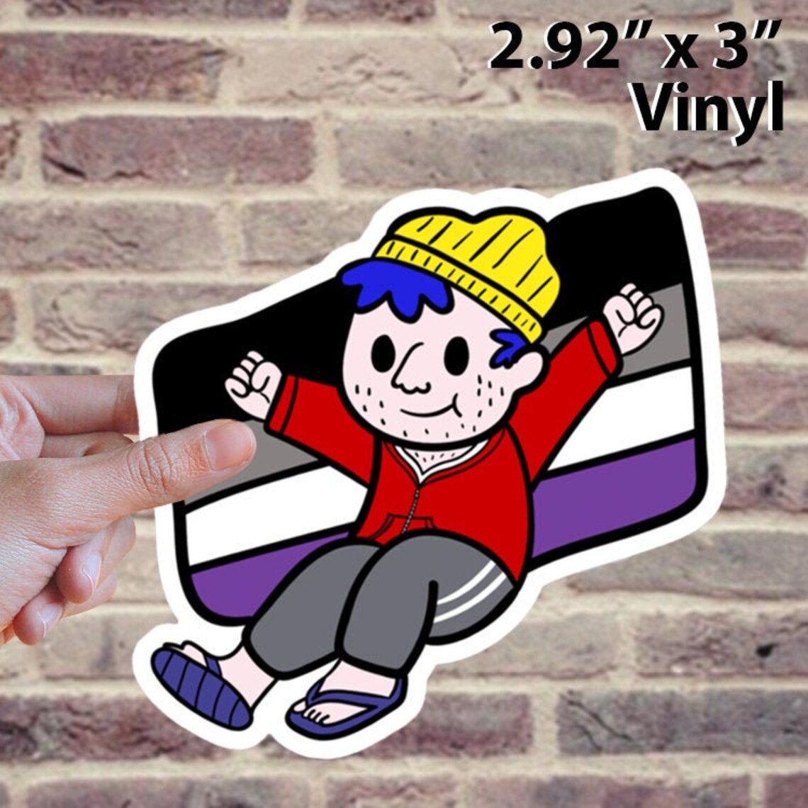 Bojack Horseman Todd Asexual Ace Flag Sticker Vinyl Matte Weatherproof ...