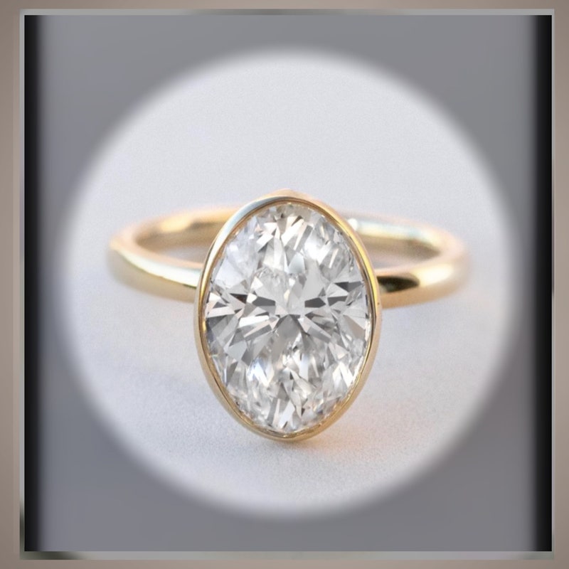 Diamond Bezel Ring - Etsy