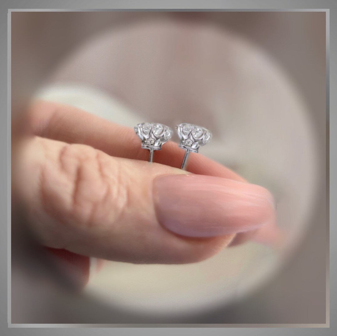 2.00 Ct. Martini Style Earrings VS1 by Chelsea Leigh and Company - Etsy