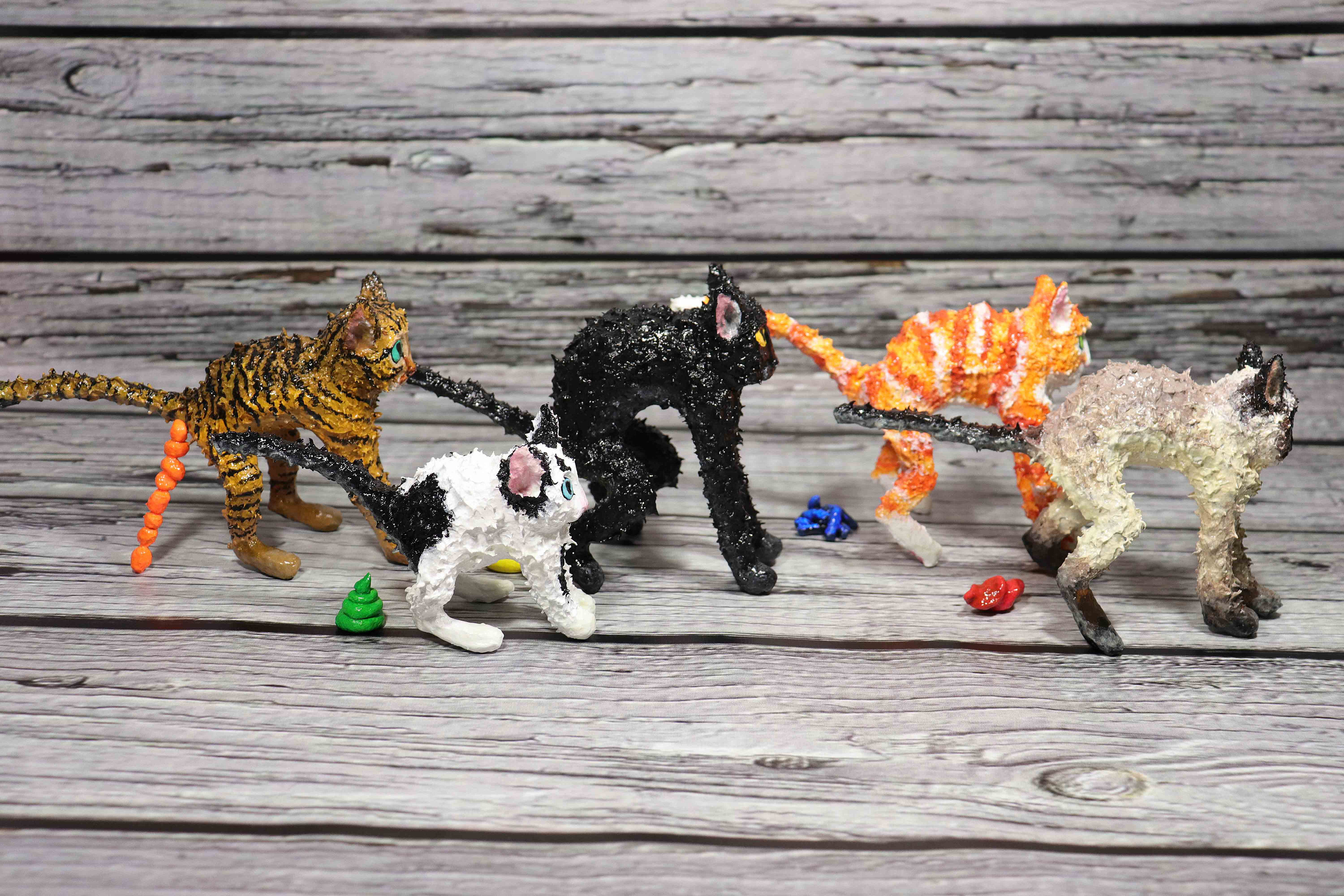 Pooping Cat Sculpture Customized Pooping Cat Figurine - Etsy