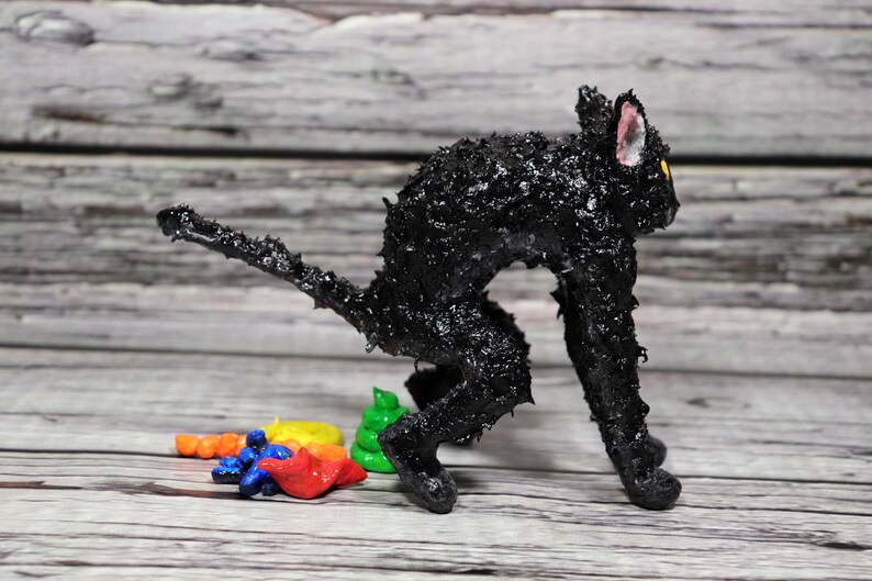 Pooping Cat Sculpture Customized Pooping Cat Figurine - Etsy