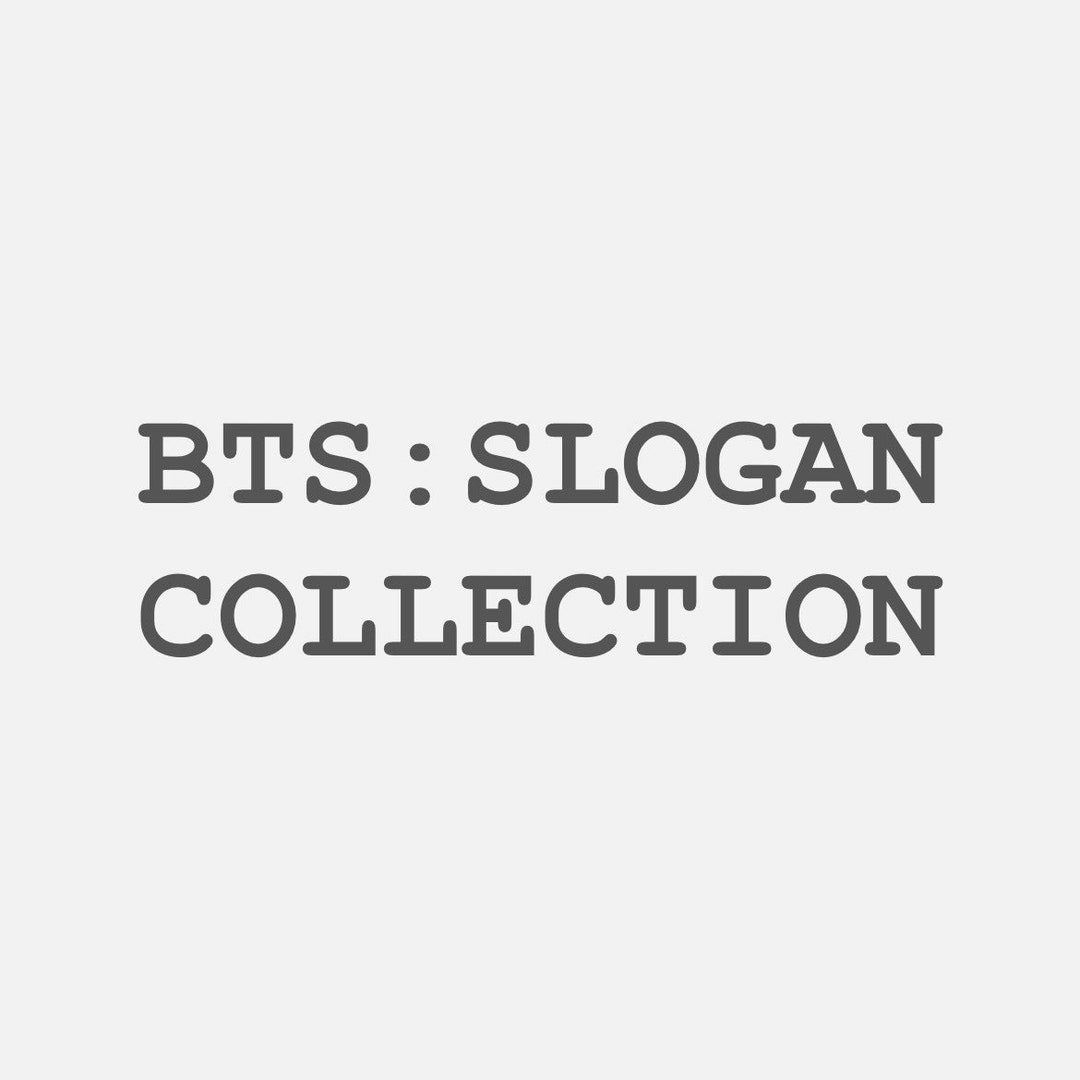 방탄소년단 BTS Slogan Collection - Etsy