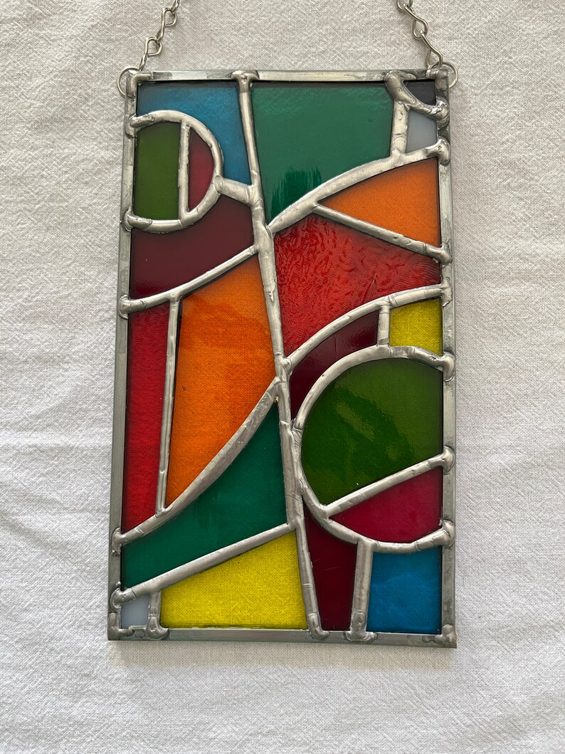 Abstract Stained Glass Panel - Multi-color (mini) - Etsy