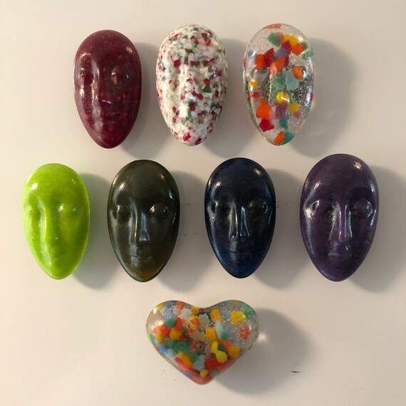 Refrigerator Magnets green Face magnet Kitchen Décor etna.com.pe