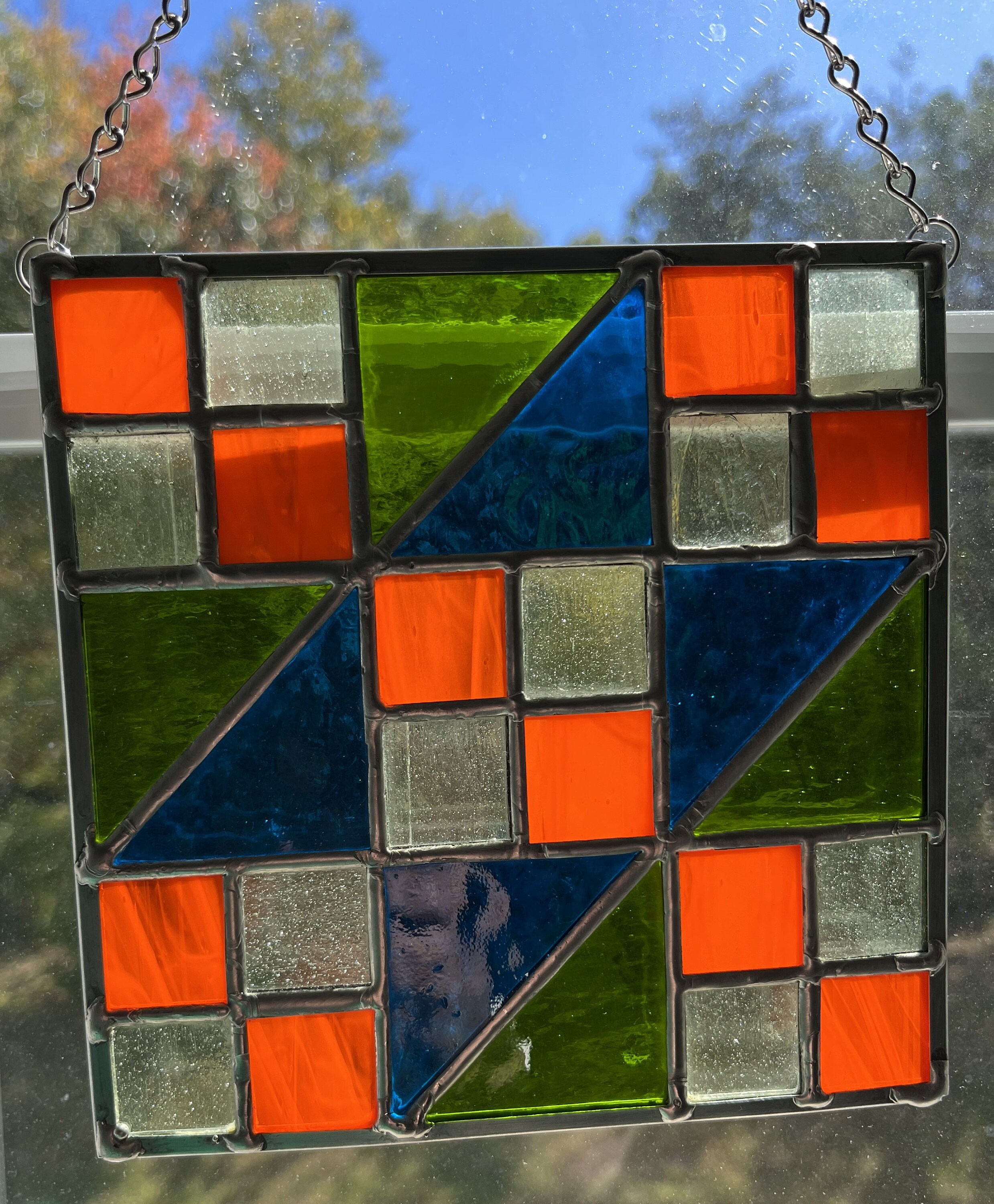 Jacob's Ladder Stained Glass Panel - Etsy
