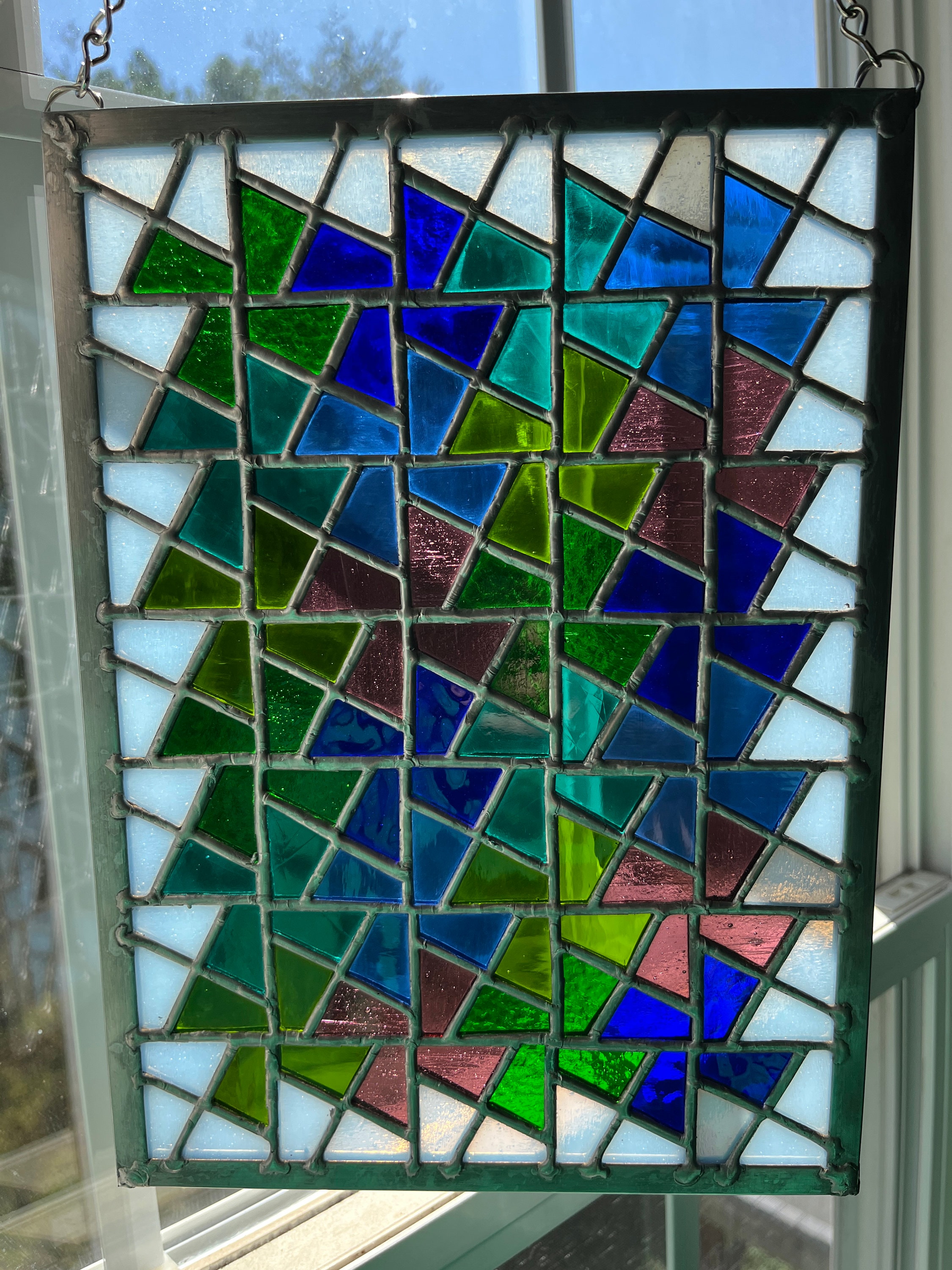 Twisted Pinwheels Stained Glass Panel - Etsy