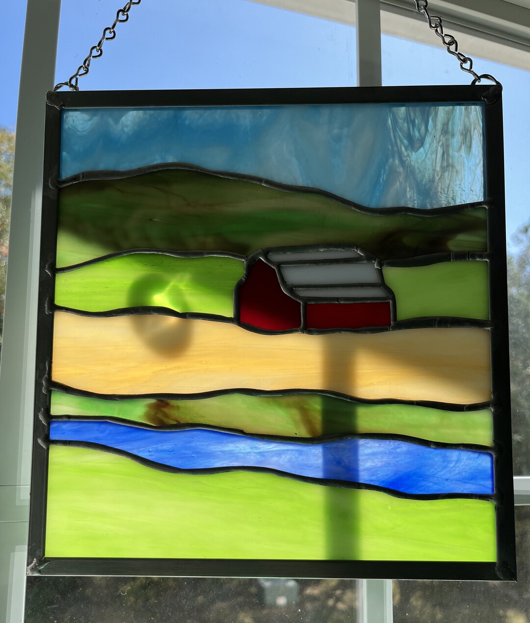 Ward Barn Stained Glass Panel - Etsy