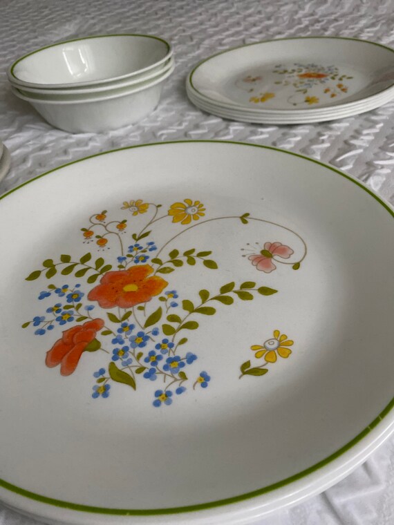 Plates Set of 2 Wildflower Corelle by Corning Corning Ware Corelle ...
