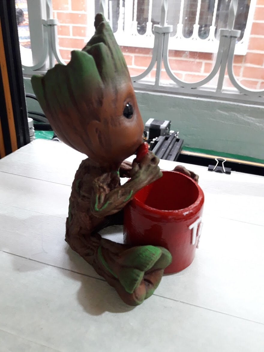 Adorable Baby Groot Candy Bowl Planter - Air Plant Holder - Succulent ...