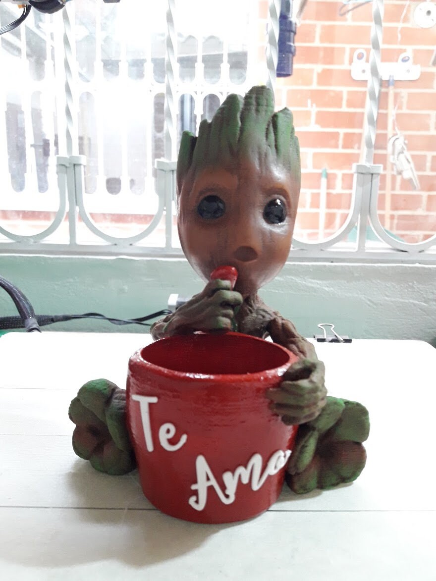 Adorable Baby Groot Candy Bowl Planter - Air Plant Holder - Succulent ...