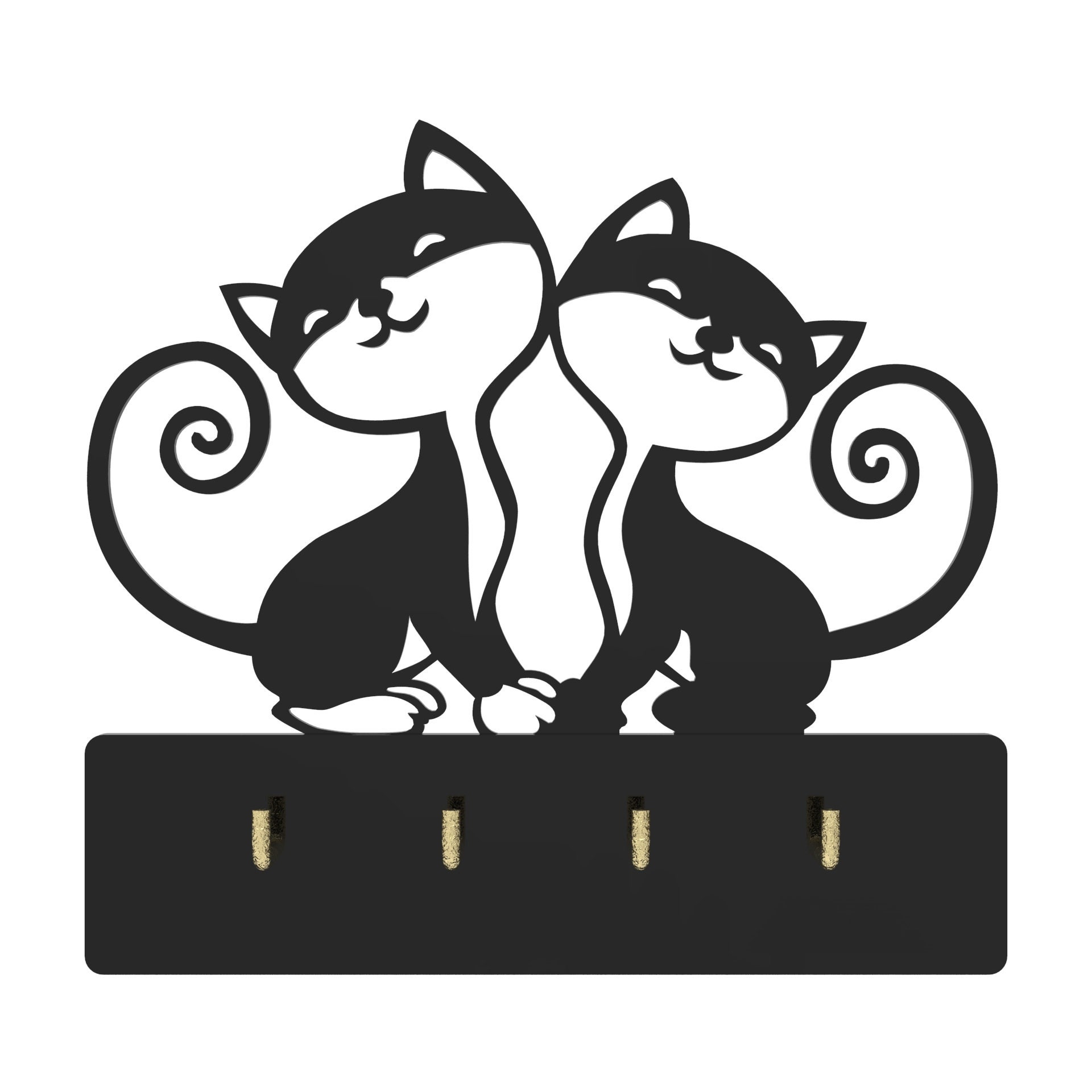 Cat Key Holder STL for 3D Printing Animal Keys Hanger - Etsy