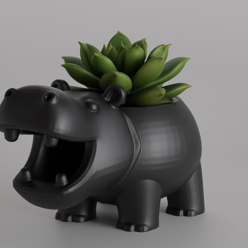Hippopotamus Planter - Etsy
