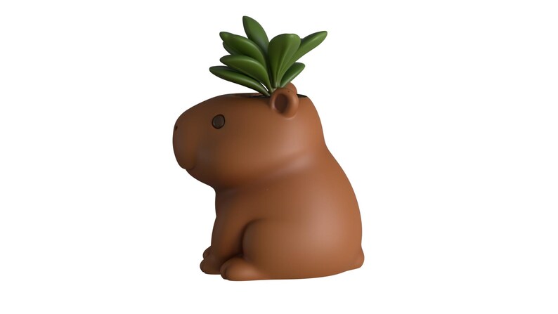 Cute Capybara Planter Pot With Succulent Holder, Adorable Animal Decor ...