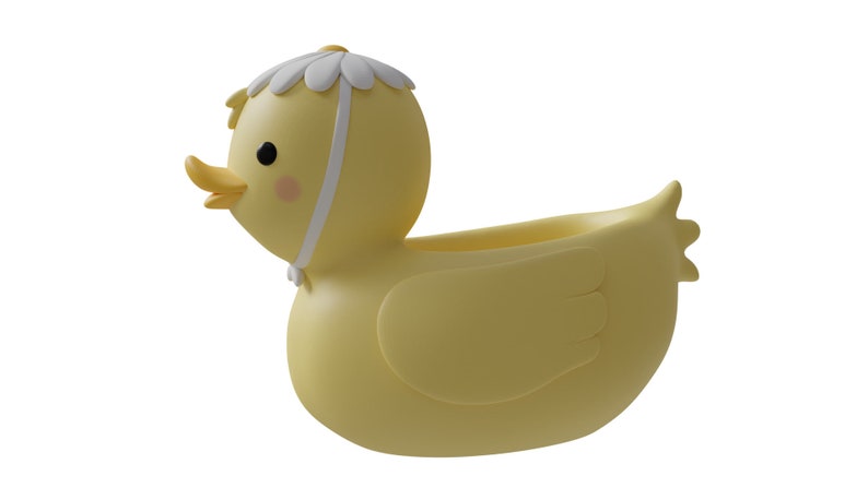 3D Printable Duck Planter With Daisy Hat STL File-cute and Whimsical ...