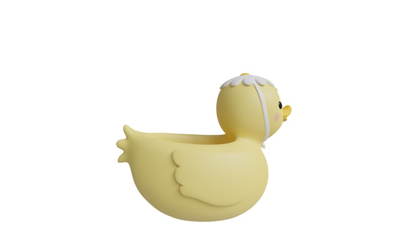 3D Printable Duck Planter With Daisy Hat STL File-cute and Whimsical ...