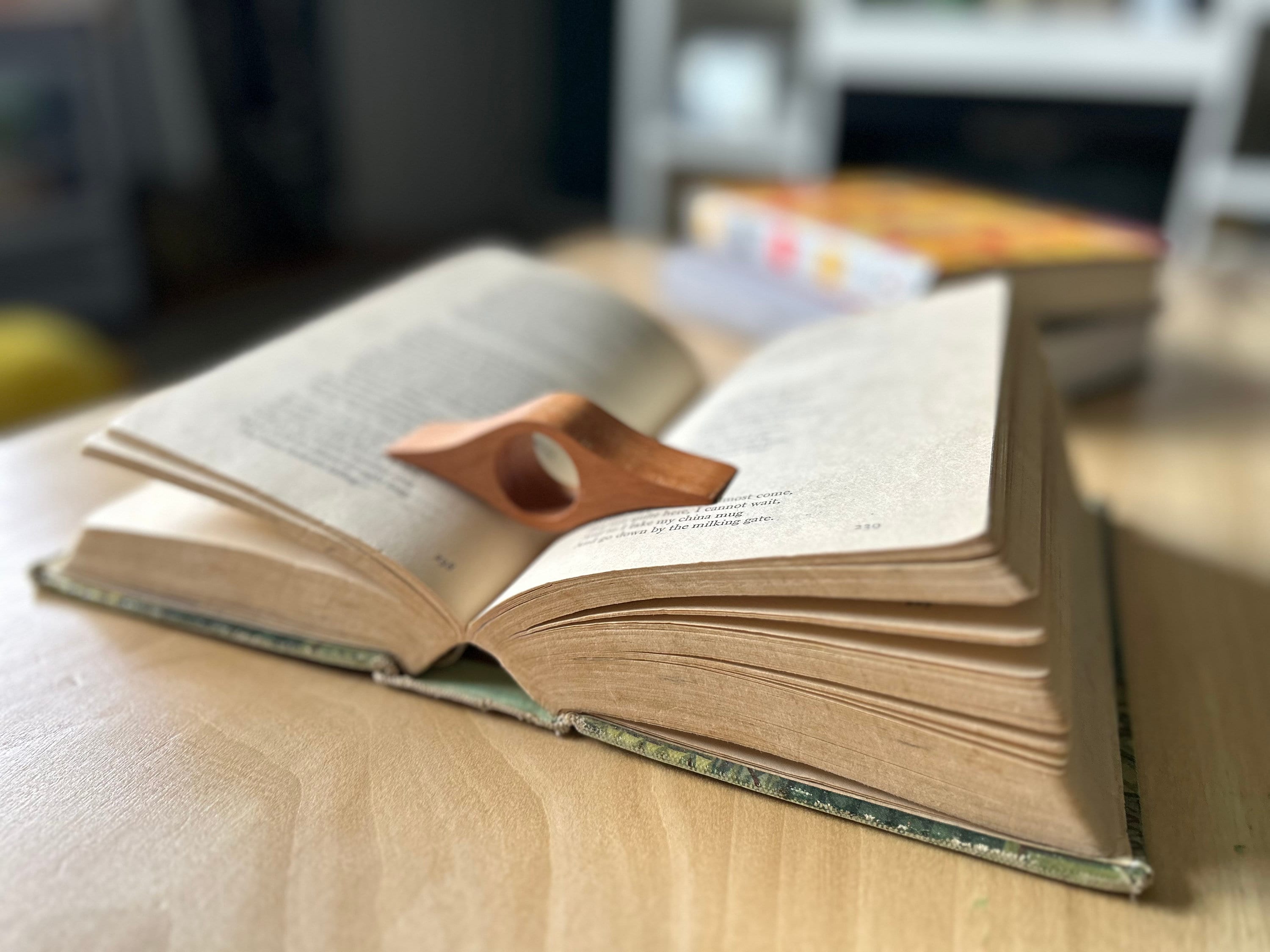 Hardwood Cherry Book Page Holder Reading Assistant Reading Buddy - Etsy