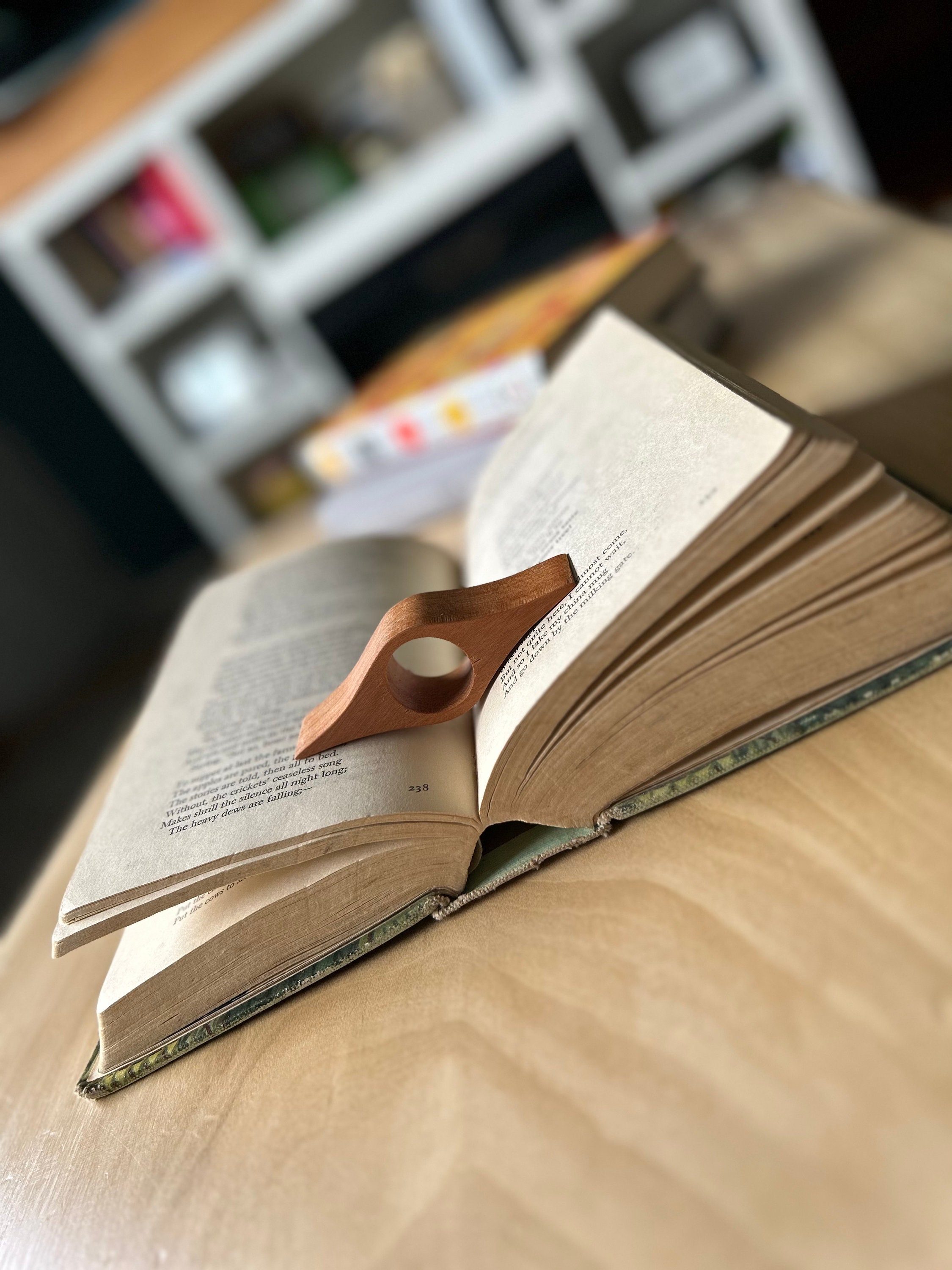 Hardwood Cherry Book Page Holder Reading Assistant Reading Buddy - Etsy